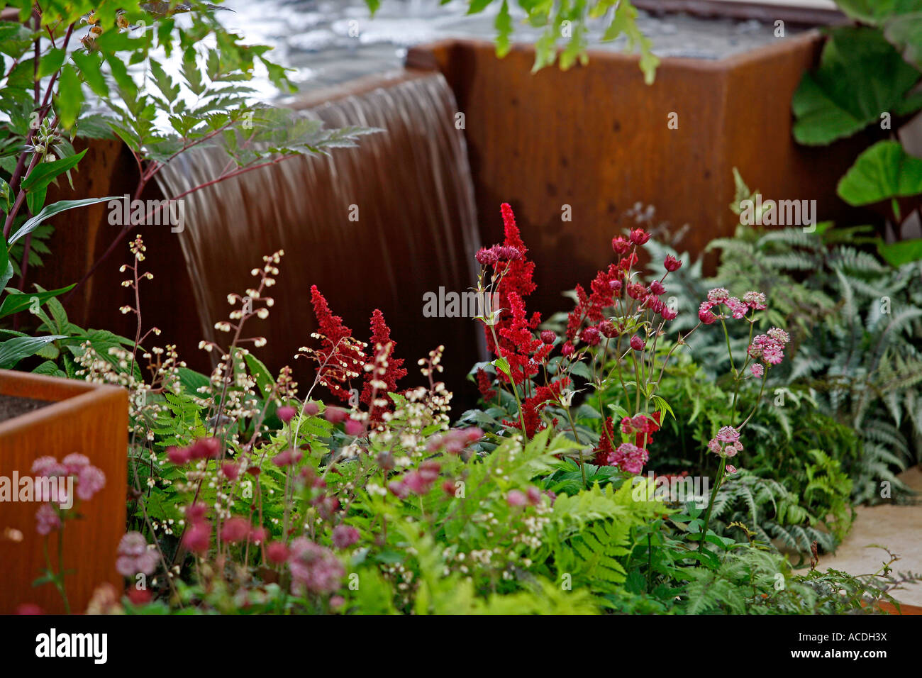 WATER FEATURE WITH PAVING AND PLANTING. A PRIVATE VIEW. DESIGNER: LUCY ...