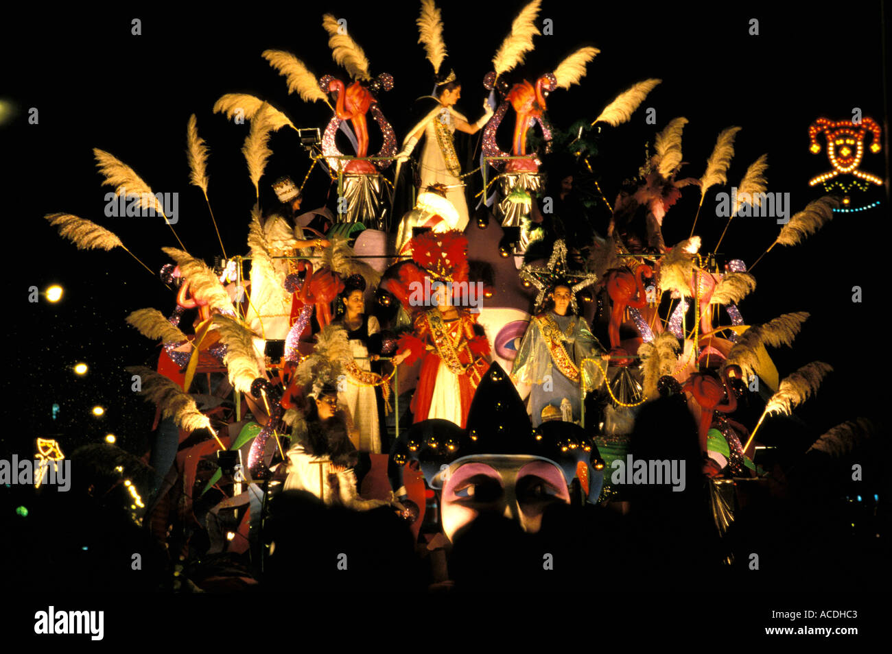 Gran Cabalgata Magna streetparade with dancers Stock Photo - Alamy