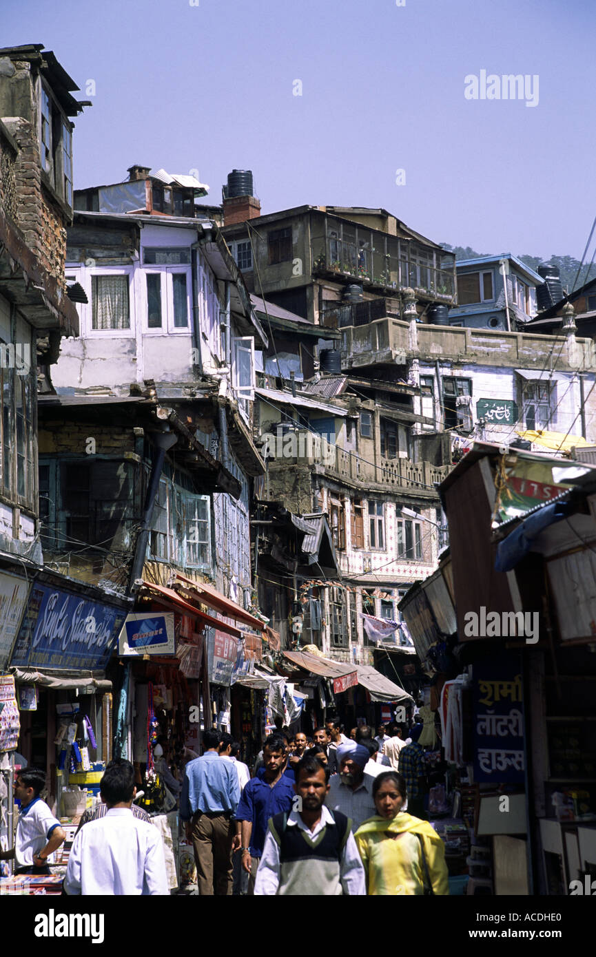 A view of the Lower Mall Shimla or Simla Himachal Pradesh India Stock ...