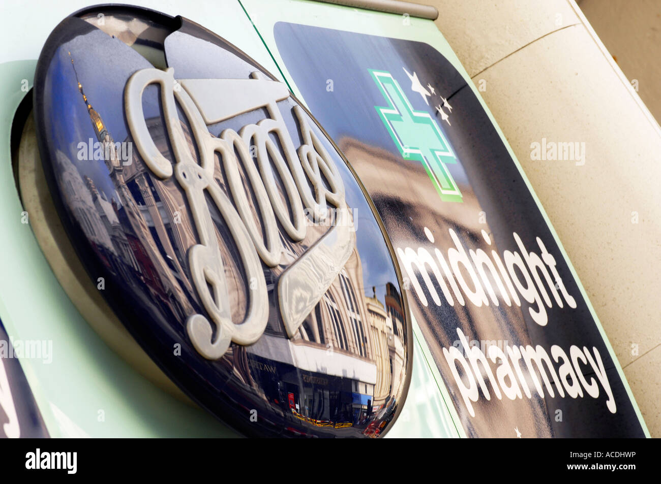 Boots pharmacy storefront sign hi-res stock photography and images - Alamy