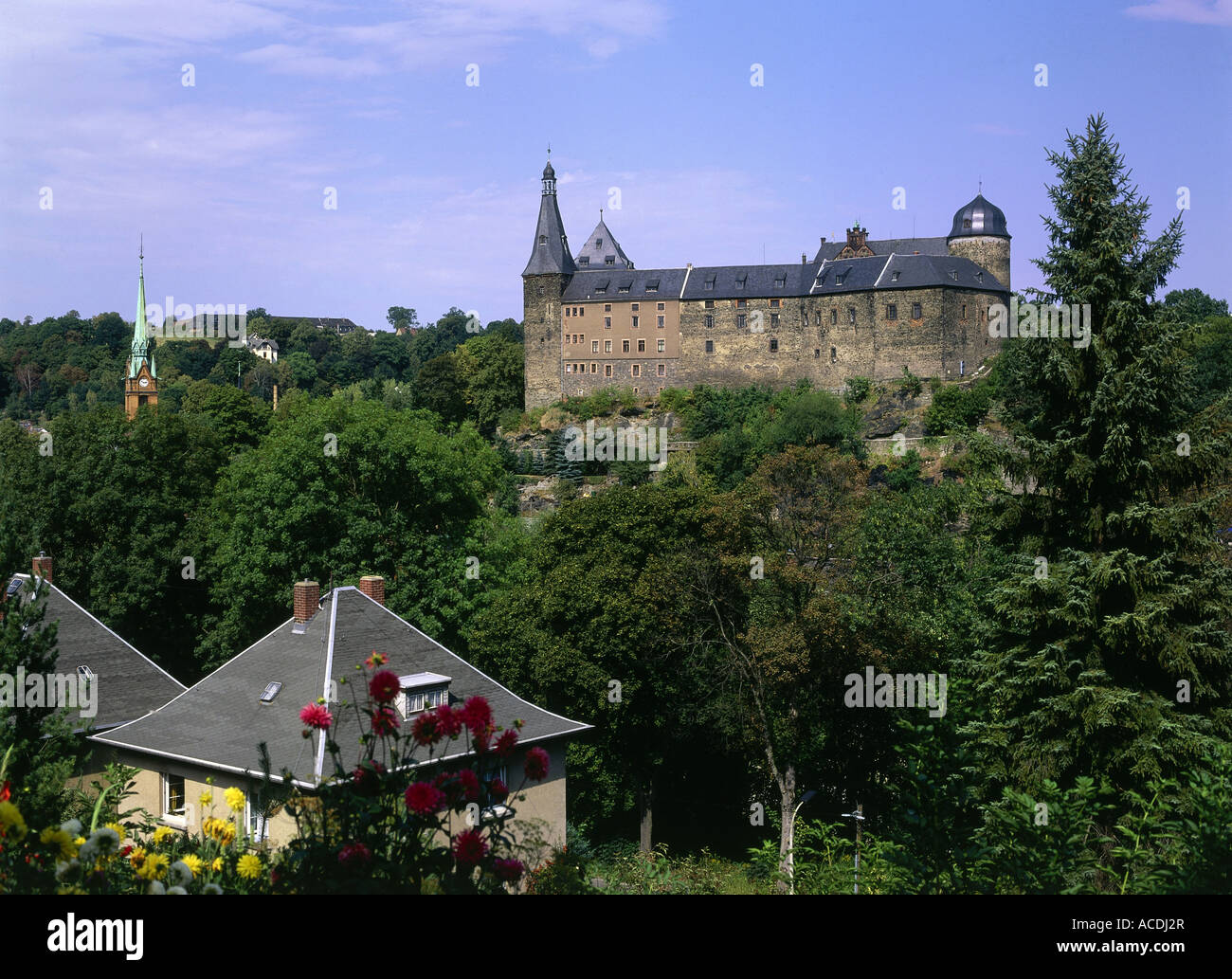 geography / travel, Germany, Saxonia, Mylau, castle Mylau, built: 1180 ...