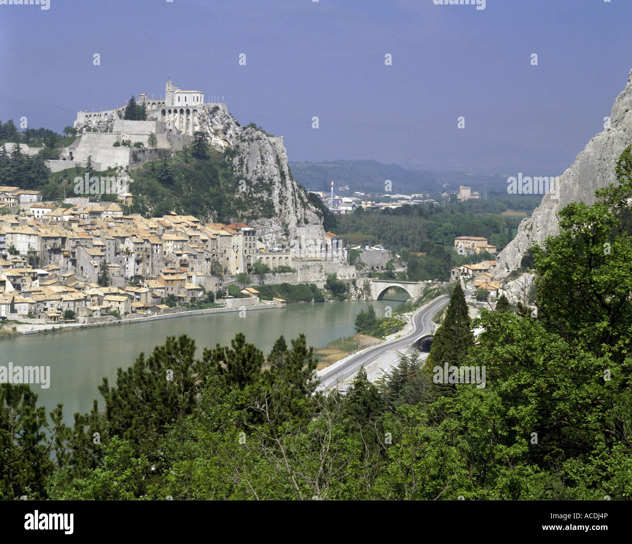 geography / travel, France, Provence, Sisteron, bluff, Durance River ...