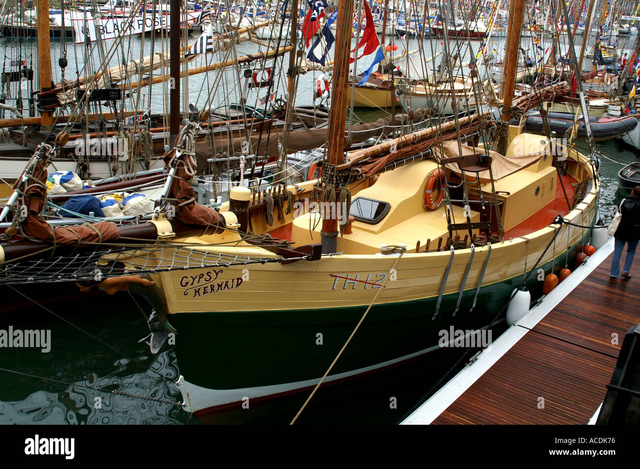 Gypsy Mermaid 1965 beam trawler from Looe Cornwall shown at Royal Naval ...