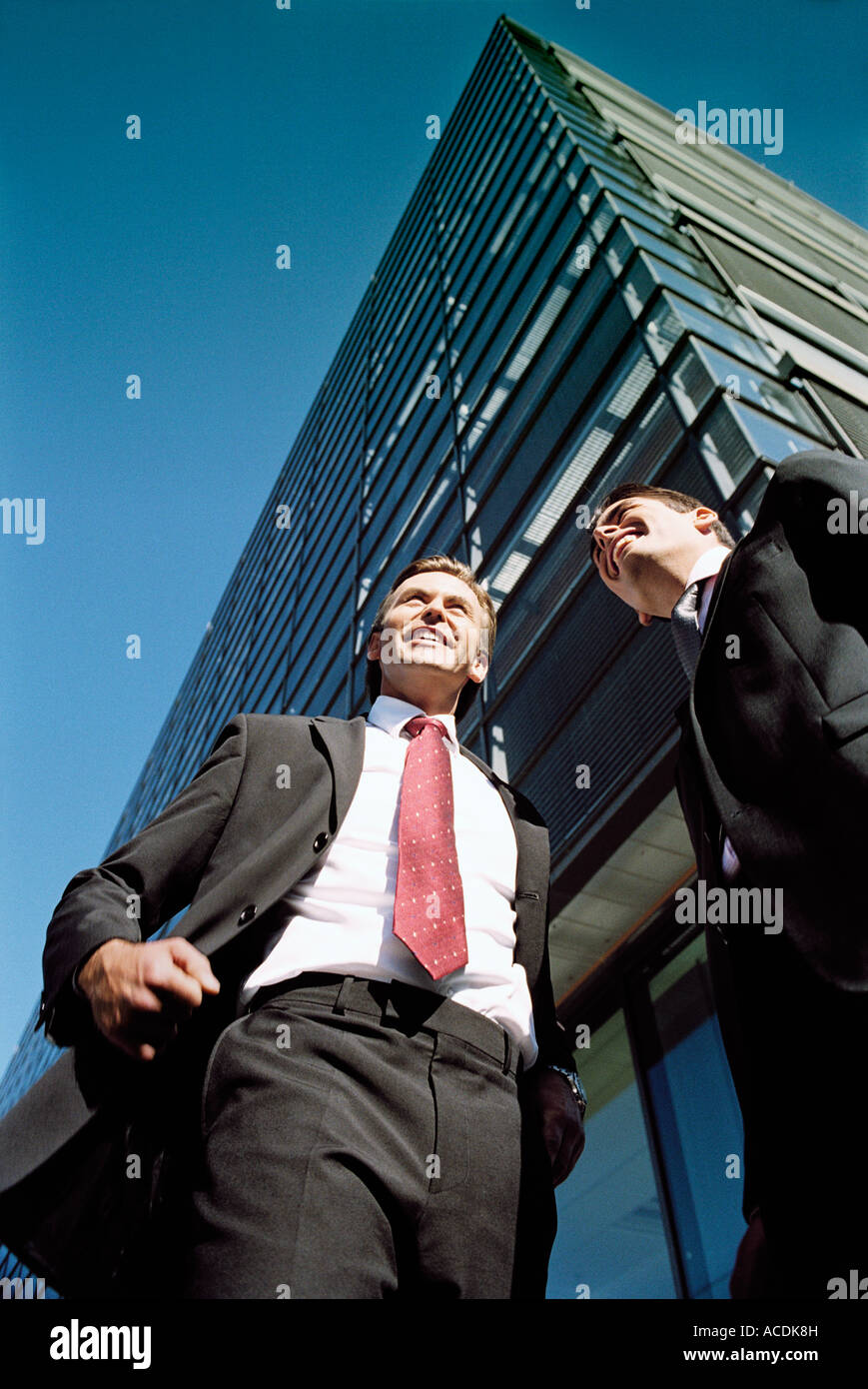 Two men photographed from below Stock Photo - Alamy