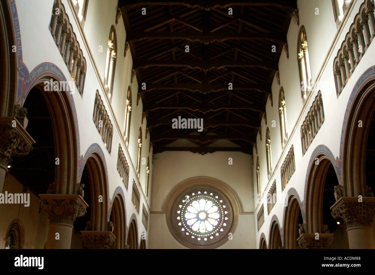 Inside the church nave at Wilton Wiltshire England United Kingdom UK ...