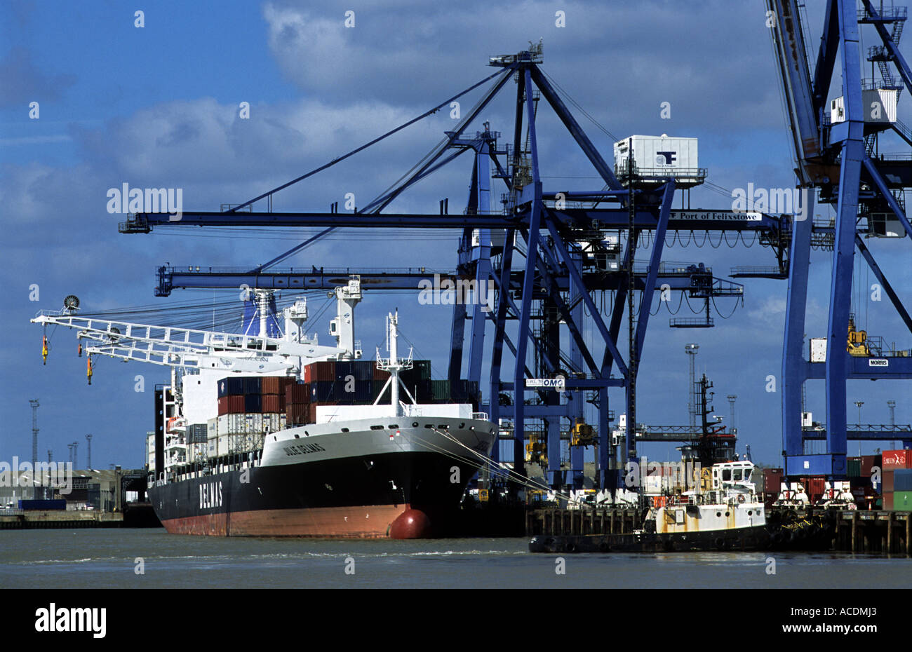 Landguard container terminal at the port of Felixstowe in Suffolk, UK ...