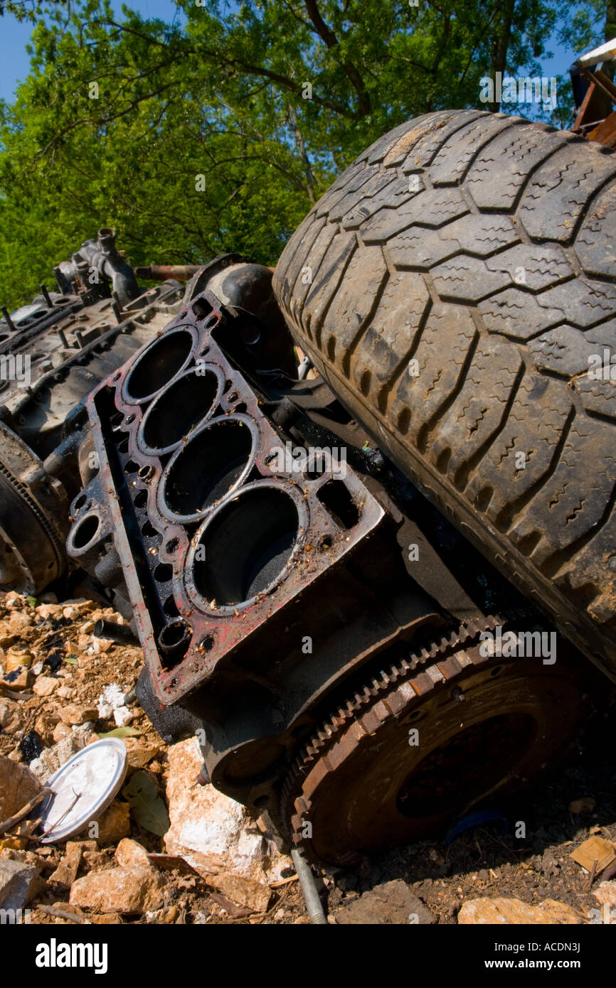 Trashed tire hi-res stock photography and images - Alamy