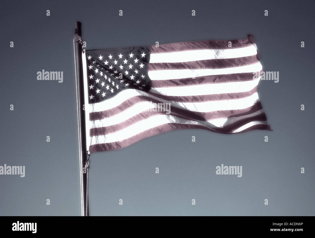 Soft focus muted-color American flag Stock Photo - Alamy