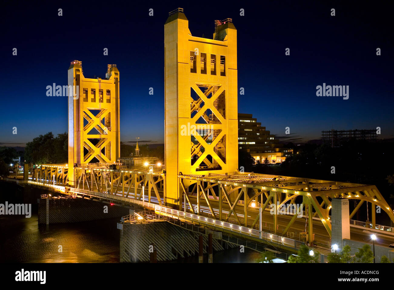 Sacramento Bridge In Yellow