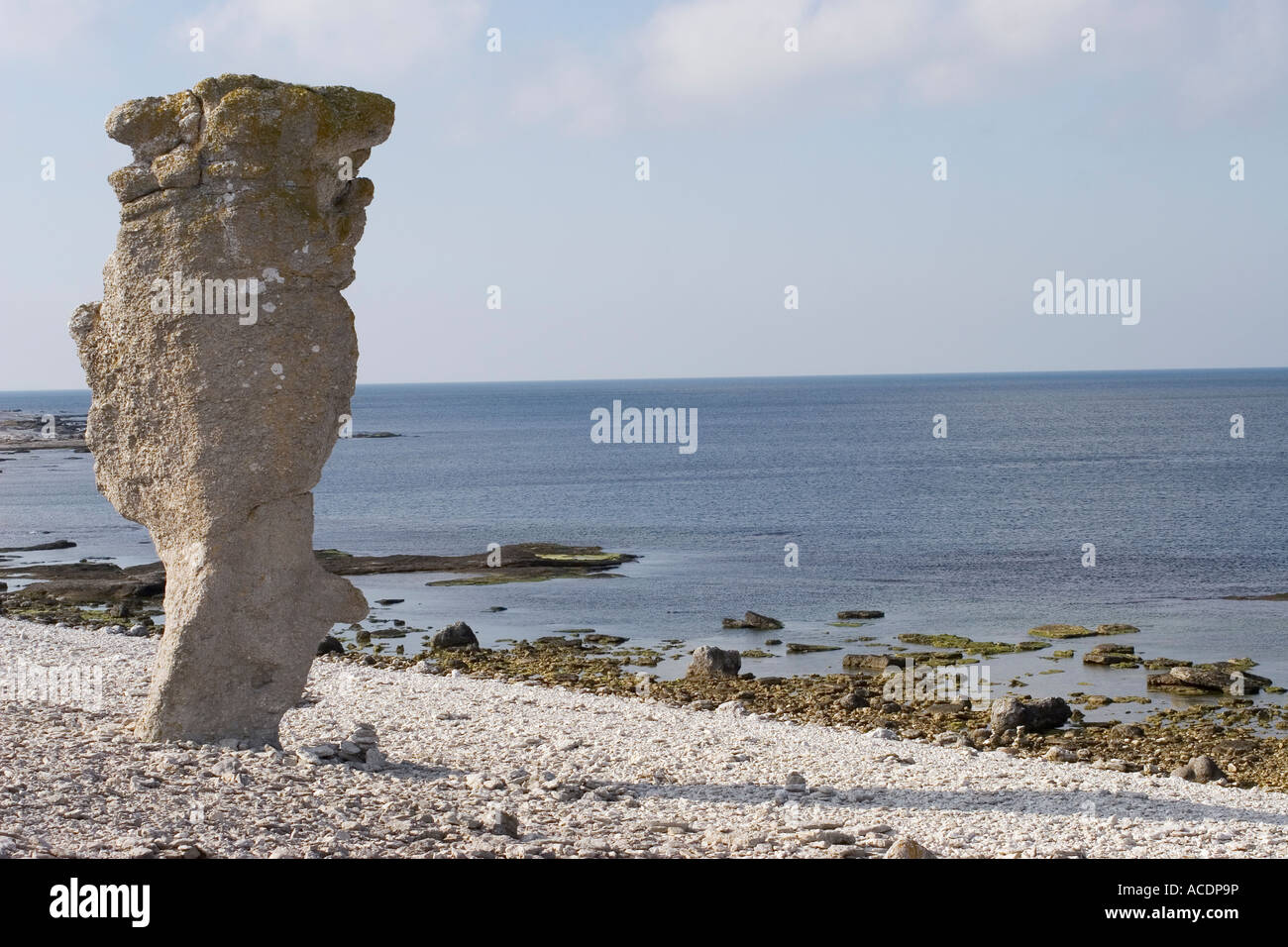 Rock formation by the sea in Gotland Sweden Stock Photo - Alamy