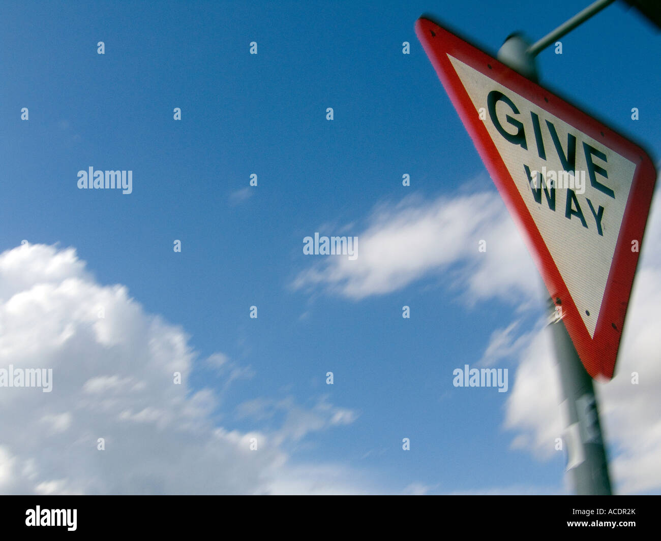 Give Way Sign Stock Photo - Alamy