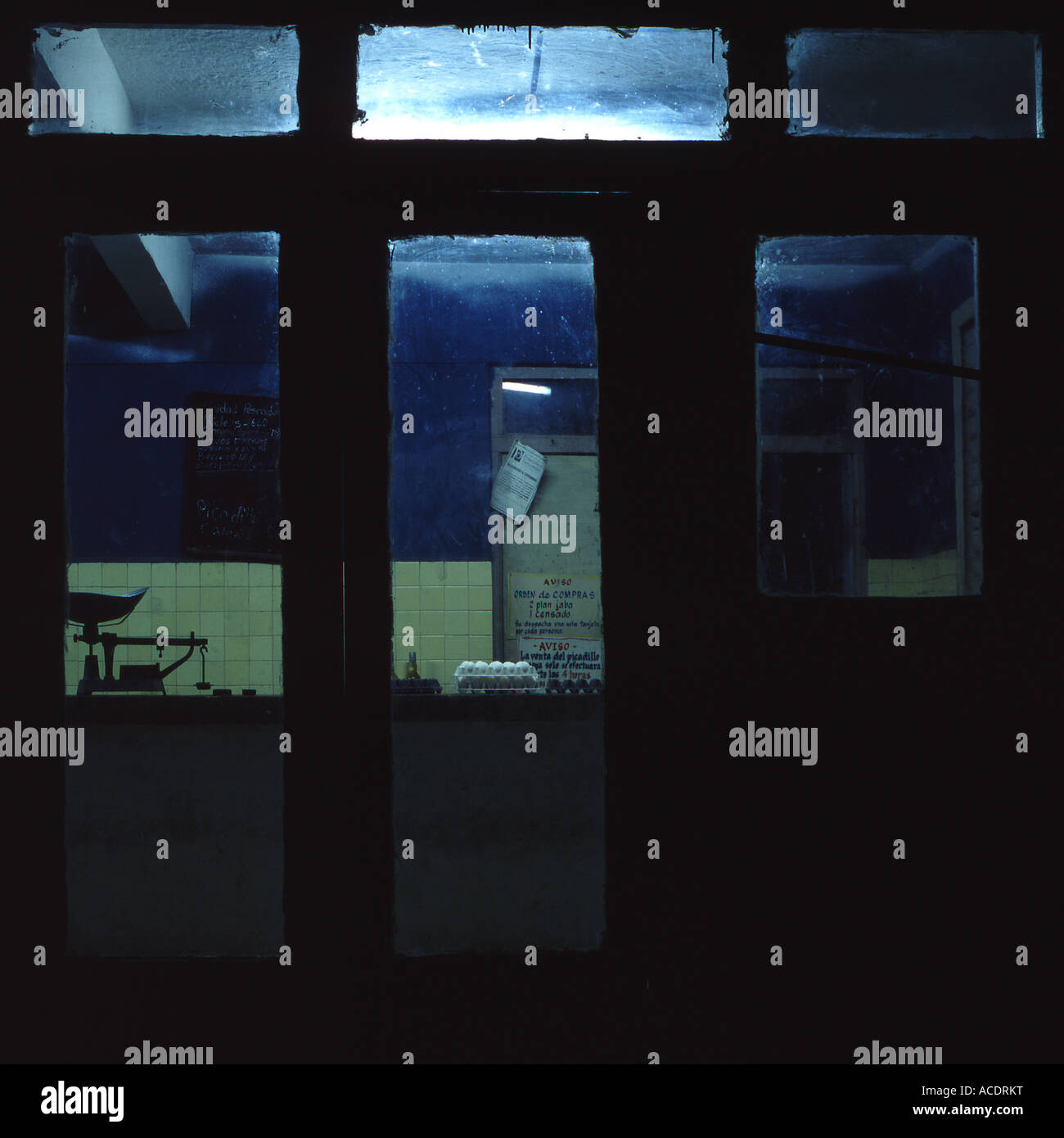 Cuba, Bucher shop where rations of fish, eggs, and in a blue moon, meat ...