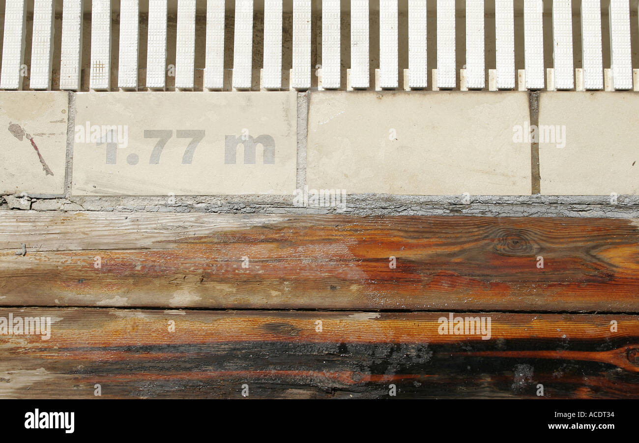 Swimming Pool Depth Indicator Stock Photo - Alamy