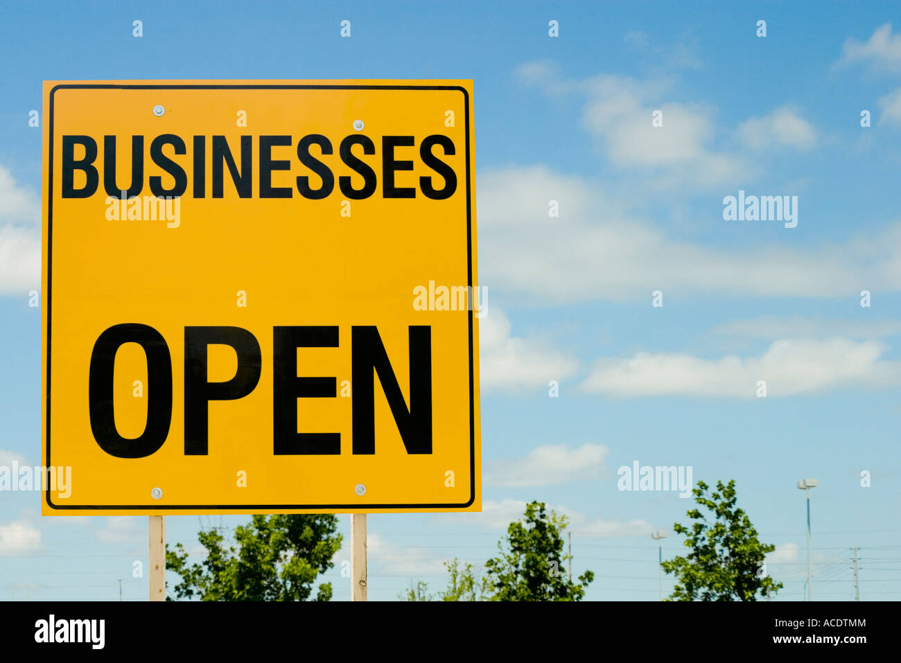 Businesses Open sign Stock Photo - Alamy