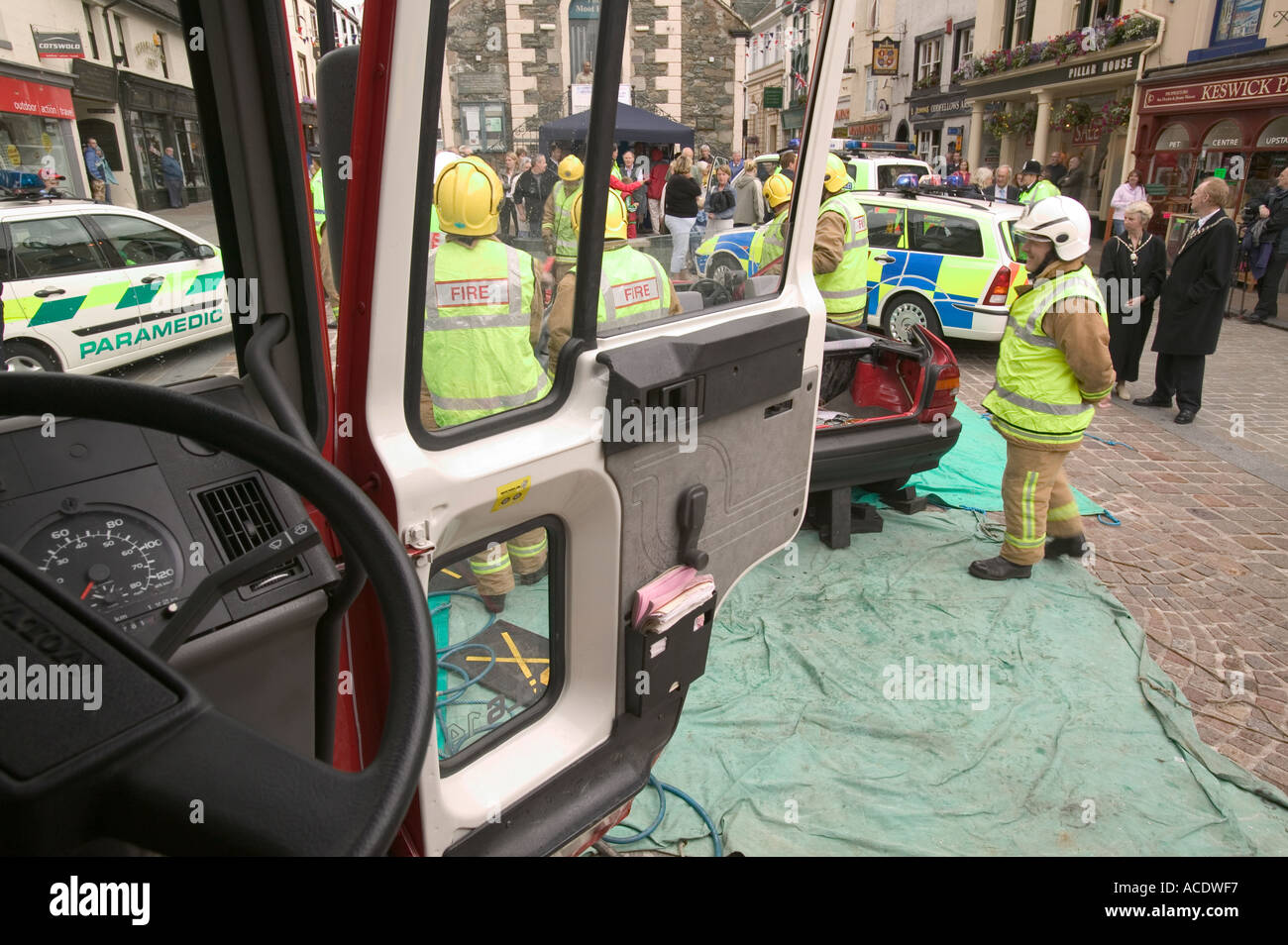 a joint training exercise between fire police and ambulance staff to ...