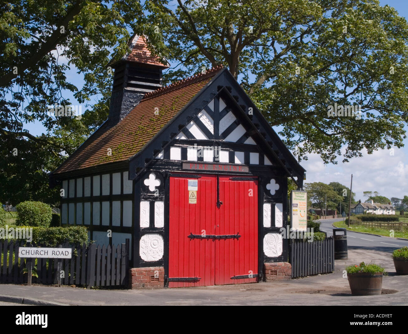 Fire Engine House mock timber-framed black and white building built by ...