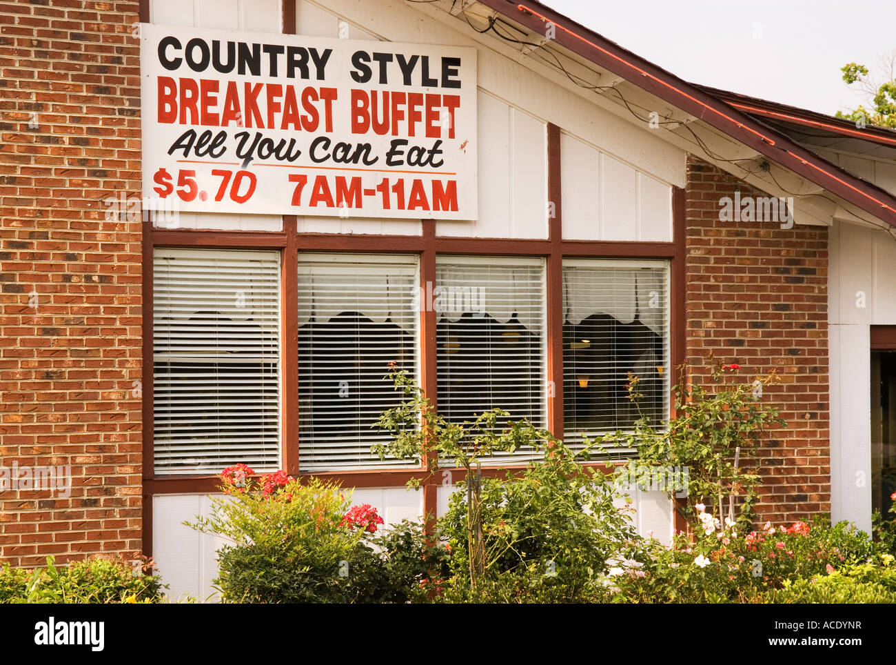 All You Can Eat Breakfast Buffet Sign, USA. Diet and Nutrition Concept ...