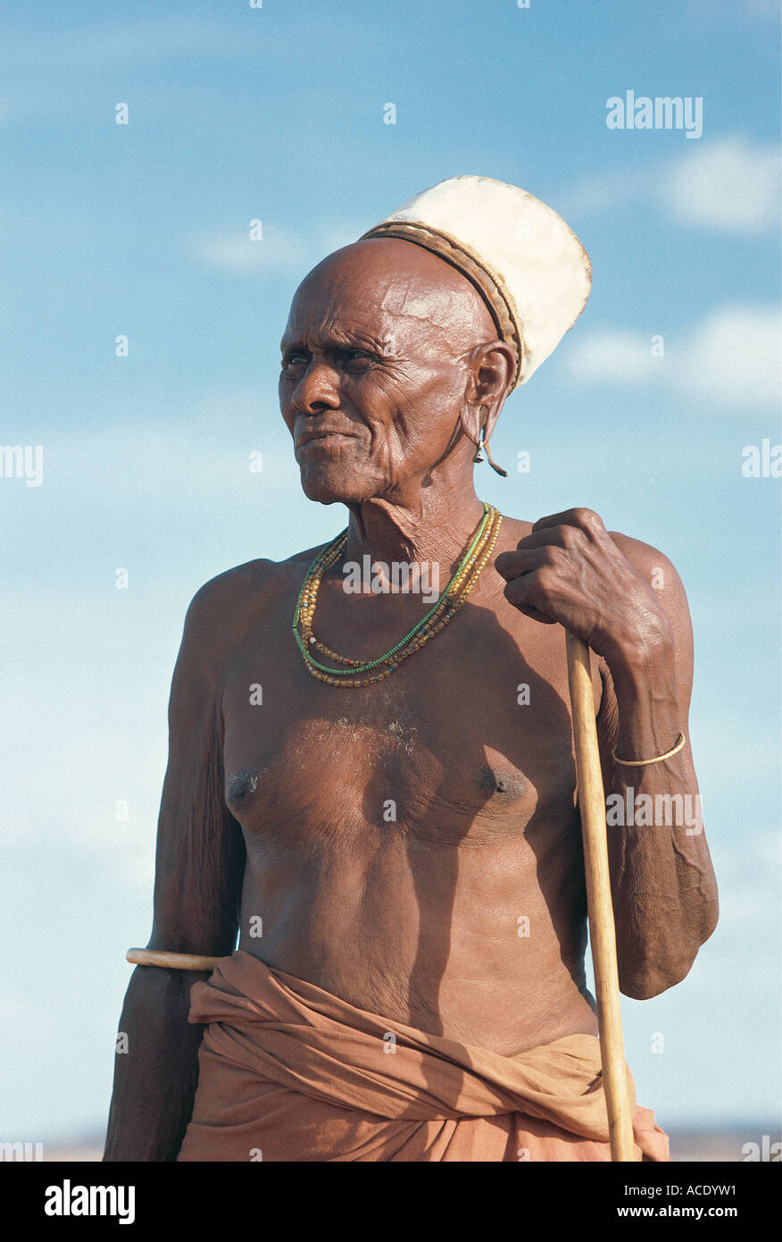 Rendille elder an important man and tribal leader Korr northern Kenya ...