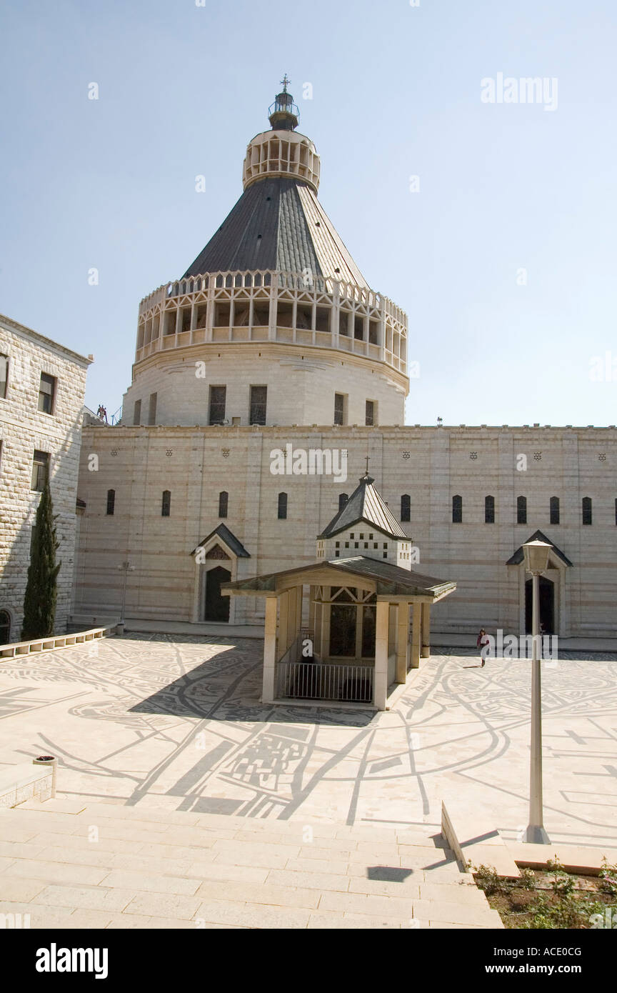 Israel Nazareth Exterior of the Basilica of the Annunciation Stock ...