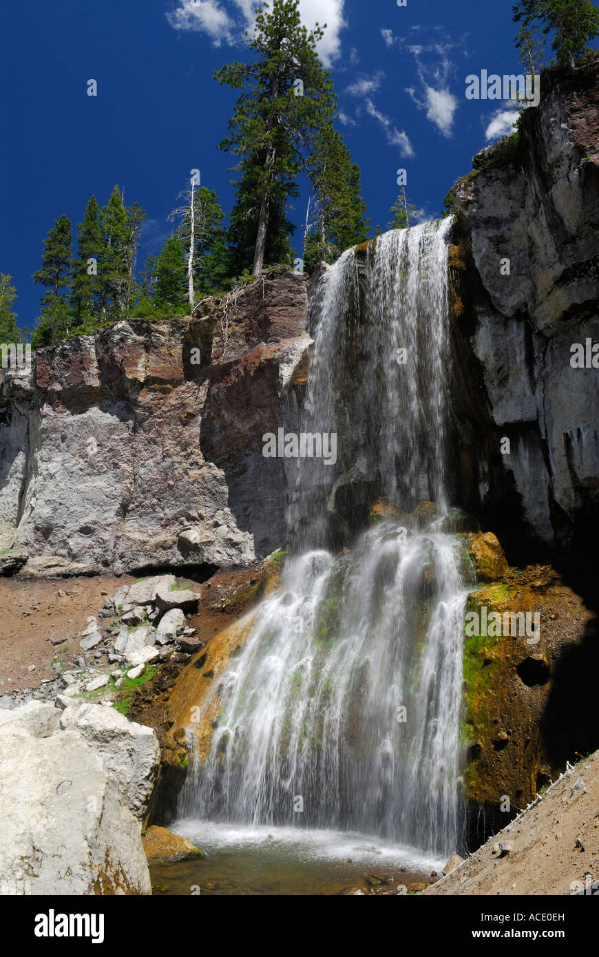 Paulina Falls in the Newberry Crater National Volcanic Monument Oregon ...