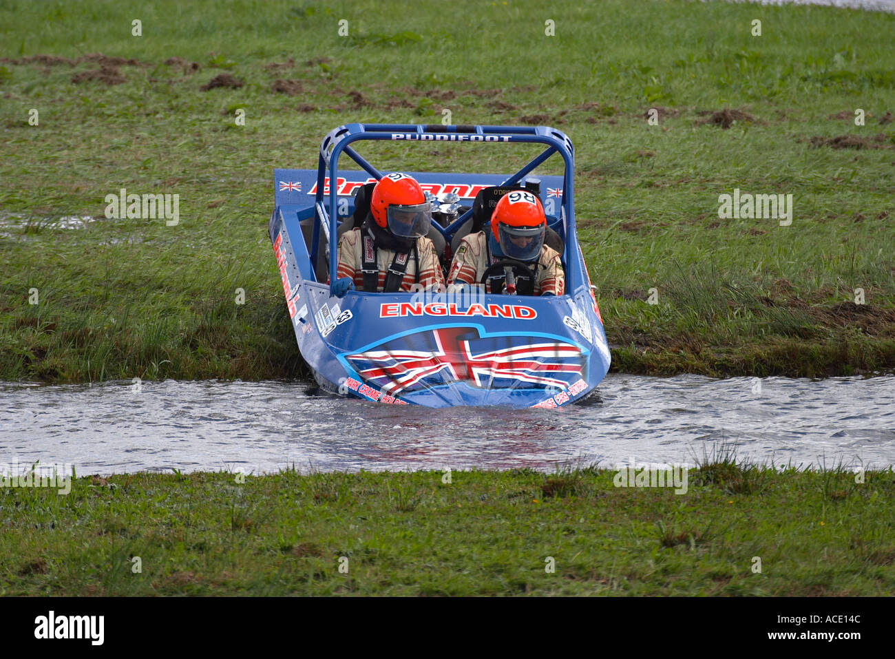Jet Boat racer beached Stock Photo - Alamy