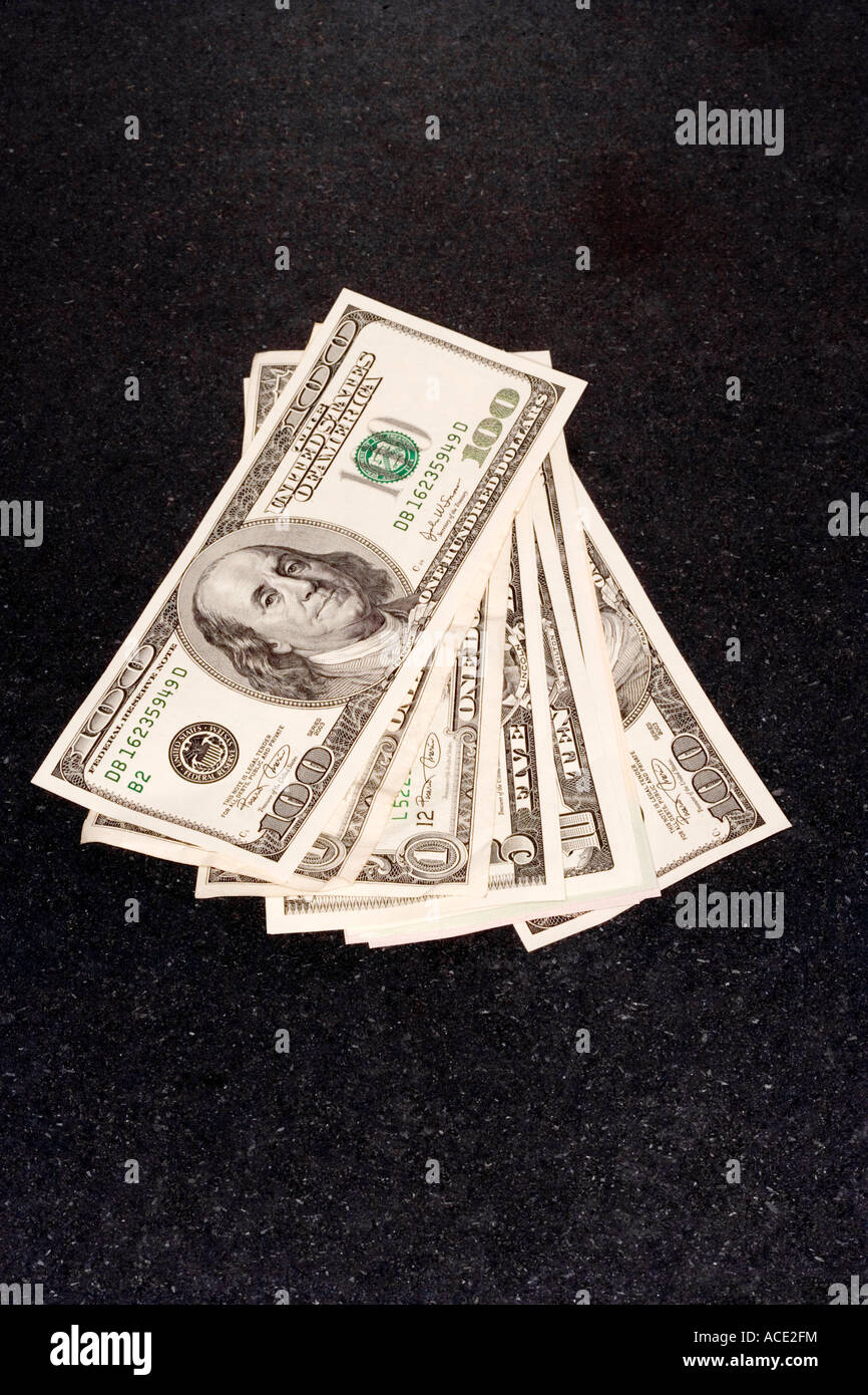 Money notes shaped as a fan Stock Photo - Alamy