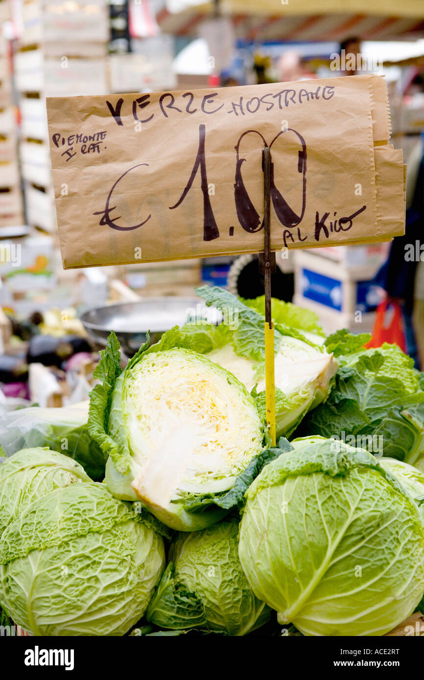 Sallad in a vegetable counter Italy close-up Stock Photo - Alamy