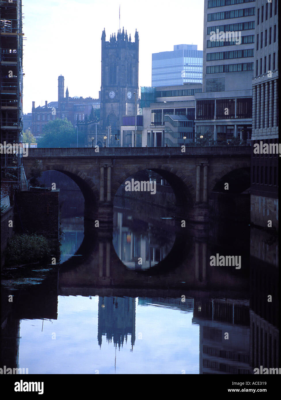 River irwell bridge reflection hi-res stock photography and images - Alamy