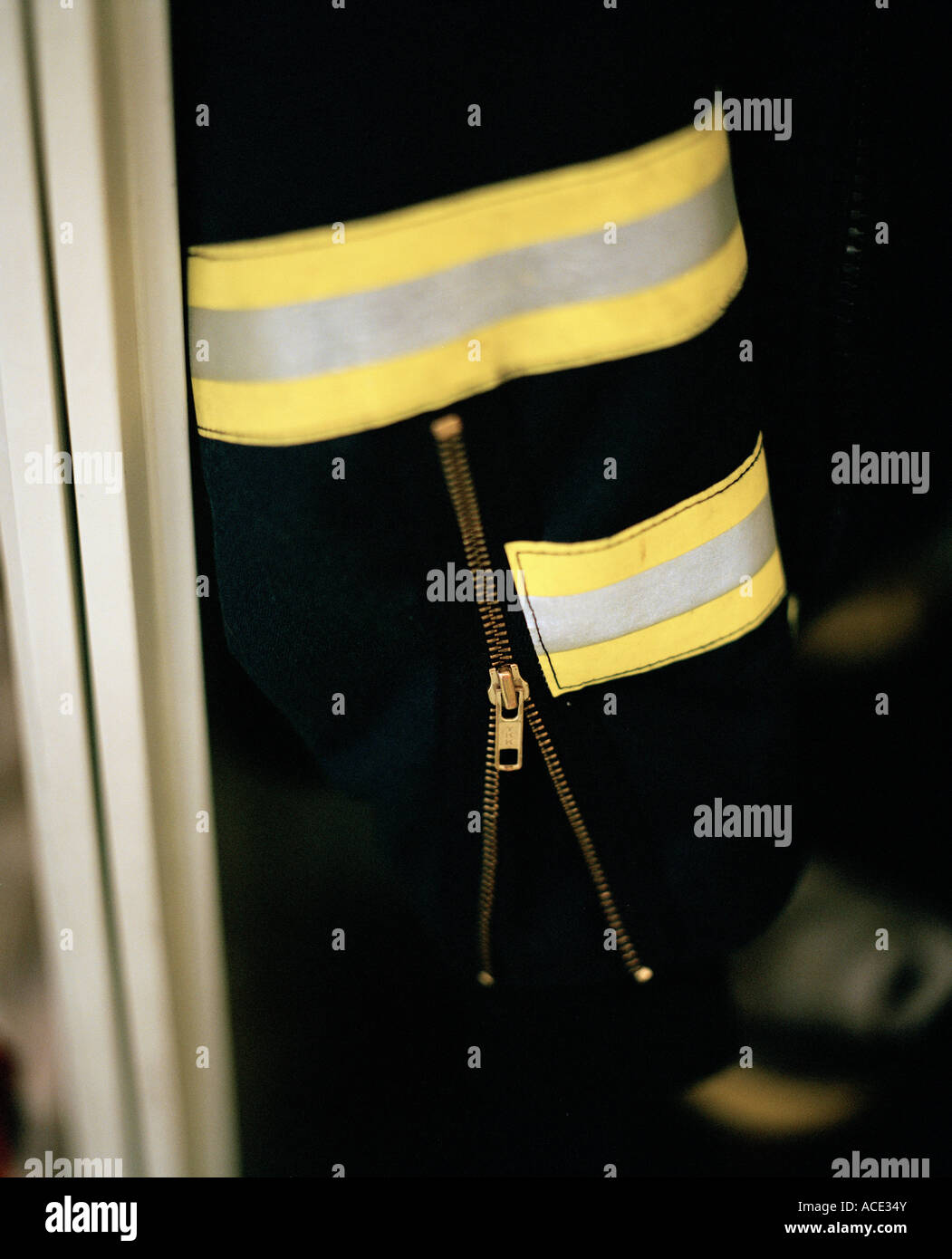 A detail of a jacket arm with reflectors Stock Photo - Alamy