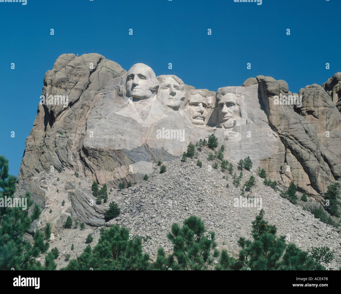 Mount Rushmore National Monument in South Dakota showing busts of four ...