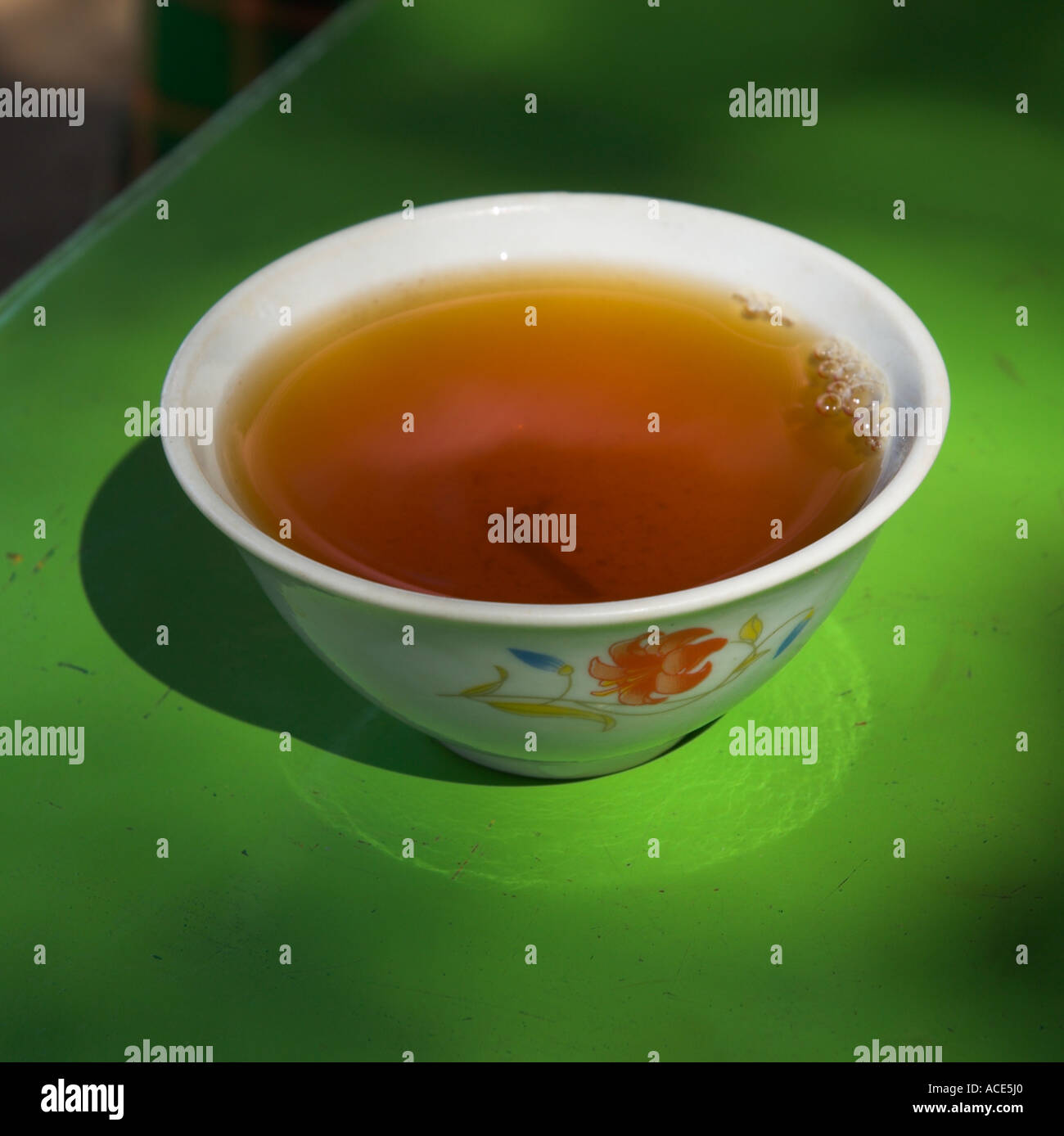 Myanmar Burma tea in traditional cup Stock Photo - Alamy