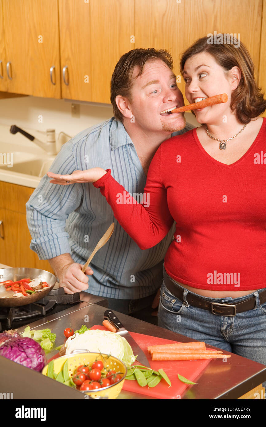 Overweight couple eating hi-res stock photography and images - Alamy