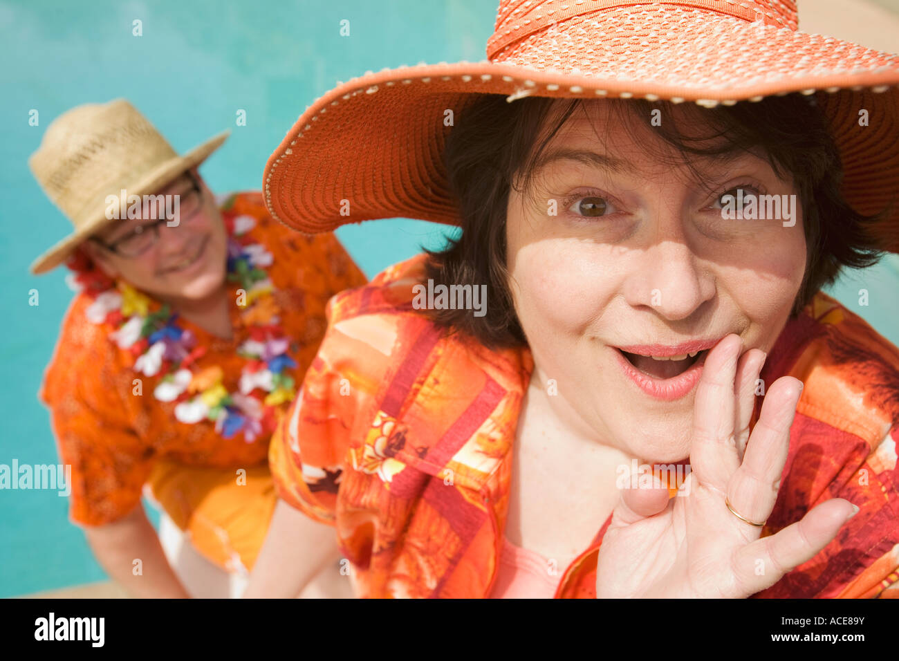 Couple wearing festive outfits Stock Photo - Alamy
