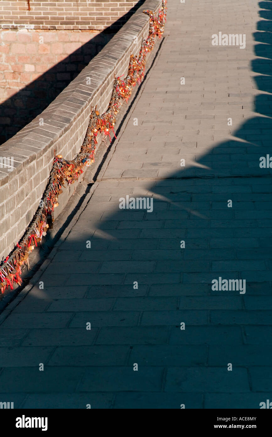 Shadows on The Great Wall, China Stock Photo - Alamy