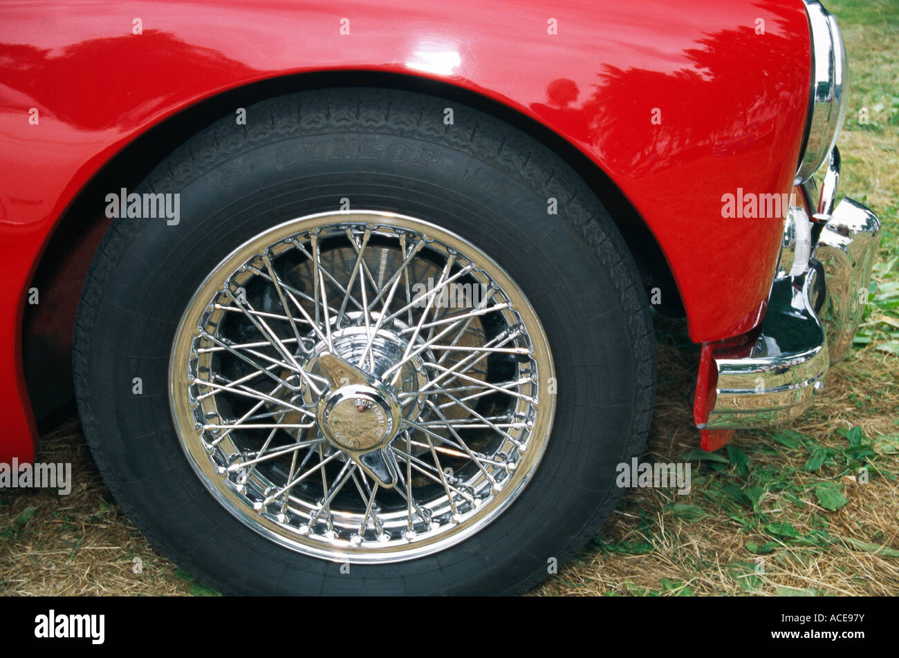 A tire on a vintage car Stock Photo - Alamy