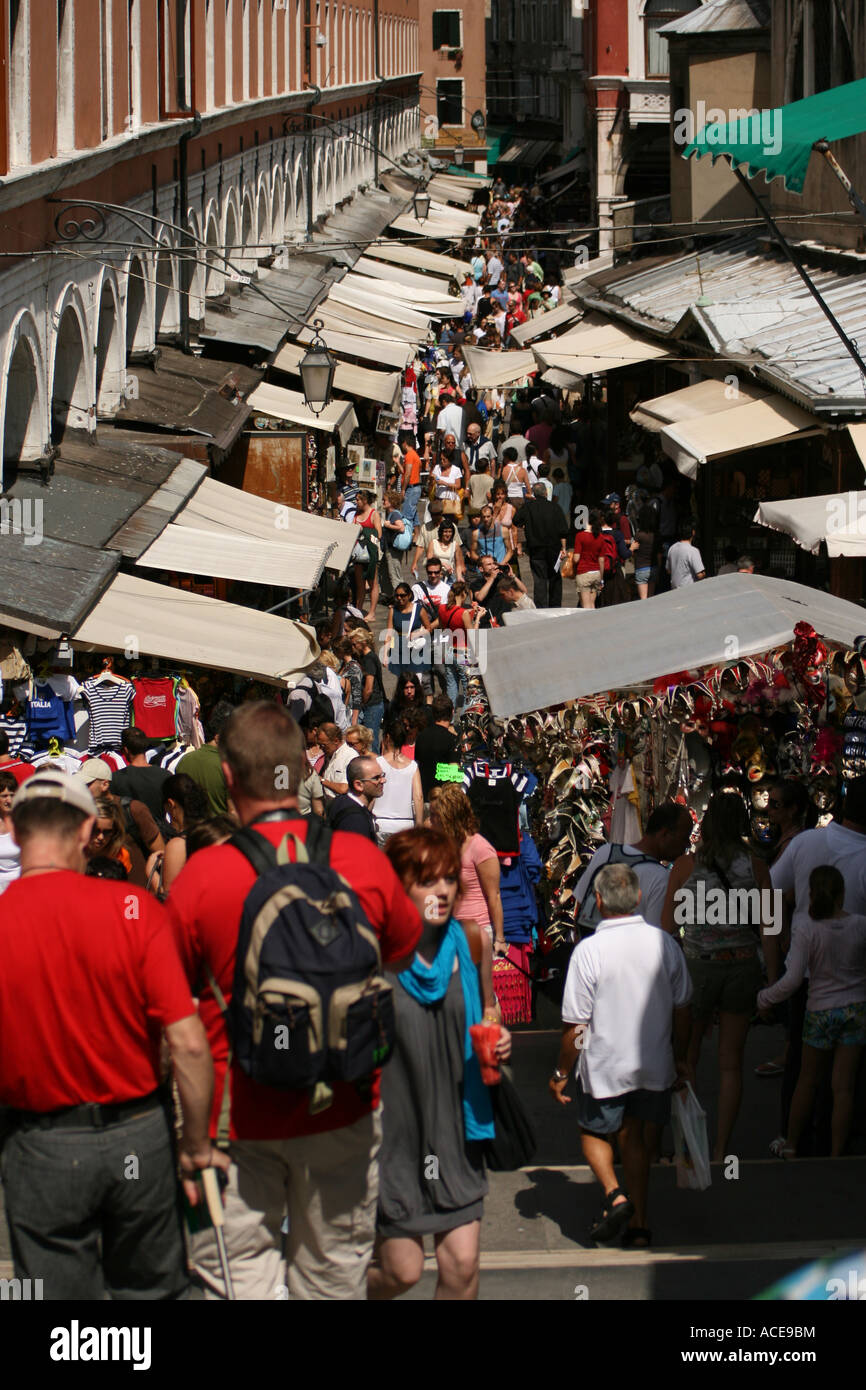 Venice,Italy busy market in summer, lots of tourists Stock Photo - Alamy