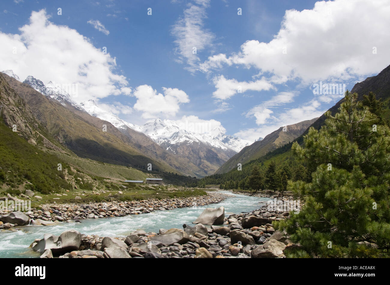 India Himachal Pradesh Kinnaur Baspa Valley Village of Chitkul 3460m ...