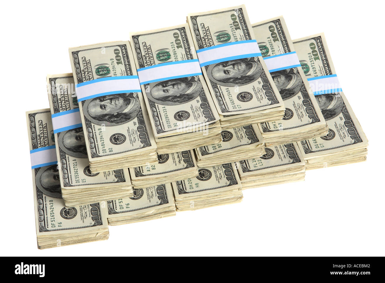 Stacks of 100 dollar bills hi-res stock photography and images - Alamy