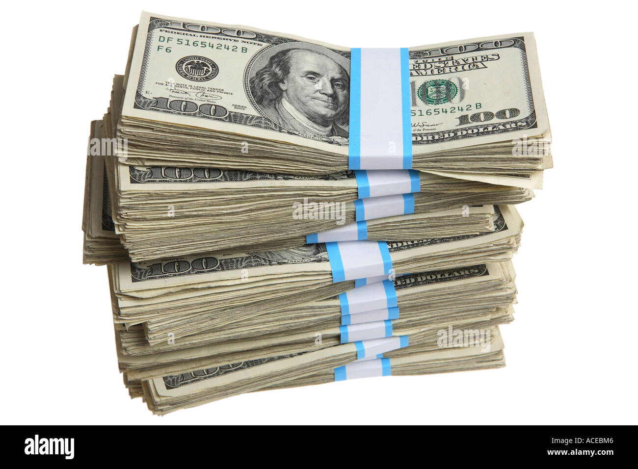 Stacks of 100 dollar bills hi-res stock photography and images - Alamy