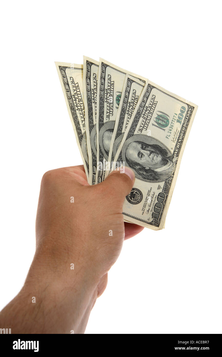 Hand holding money Stock Photo - Alamy
