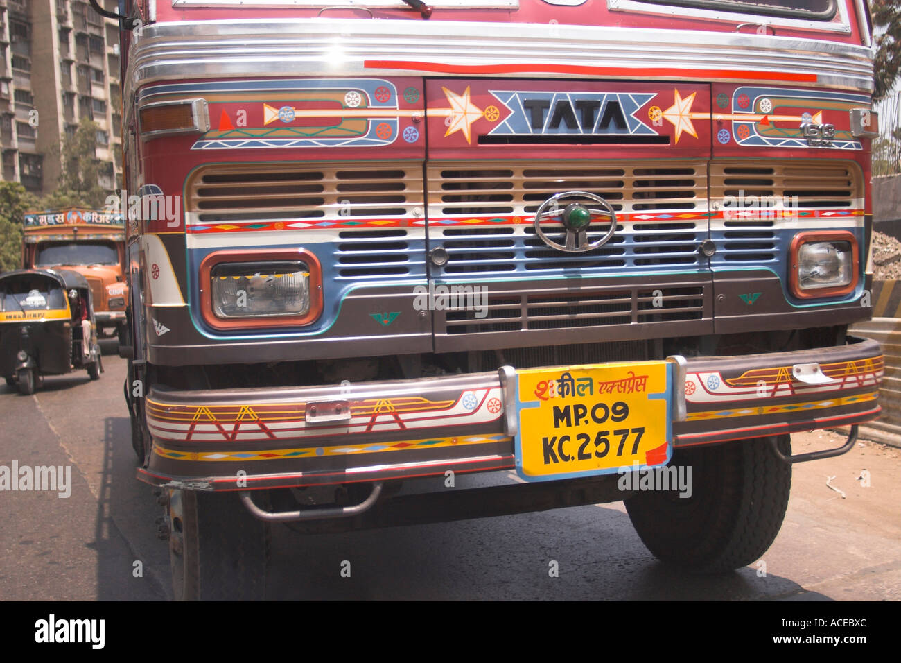 Frieght lorry truck in Pune, India Stock Photo - Alamy
