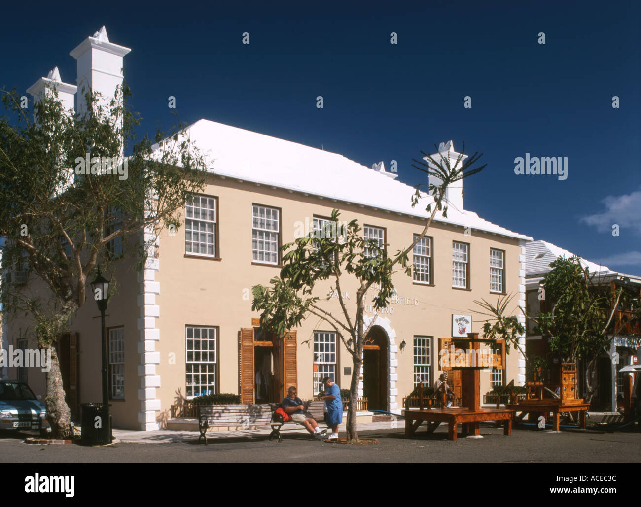 Bermuda St George Main square Stock Photo - Alamy