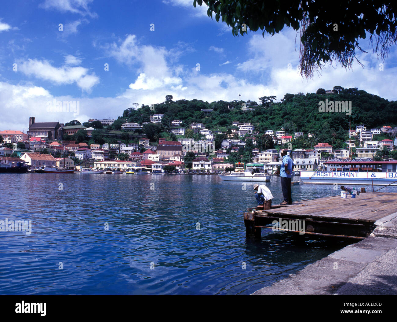 George Town Harbour in Grenada Stock Photo - Alamy