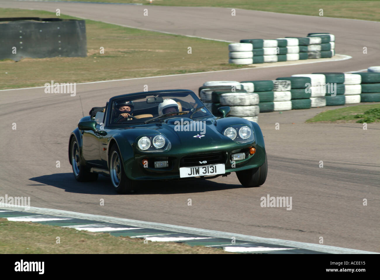 Marcos V8 Sports Car on Track Day at Goodwood Motor Racing Circuit West ...