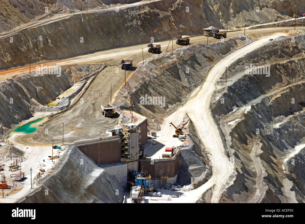 Kennecott Copper Mine pit rock crusher Utah Stock Photo - Alamy