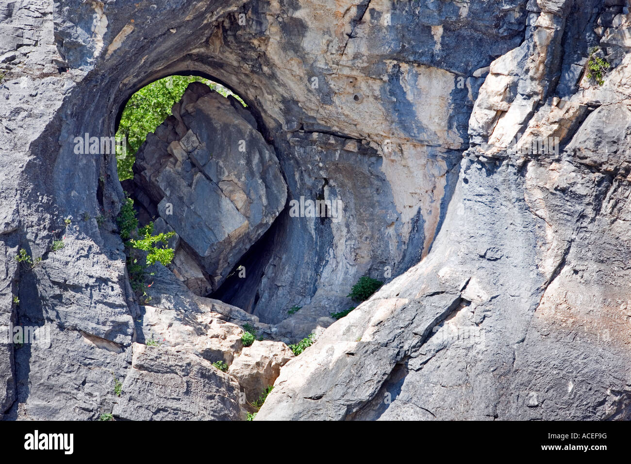 Rock in rock arch landscape stone arch Stock Photo - Alamy