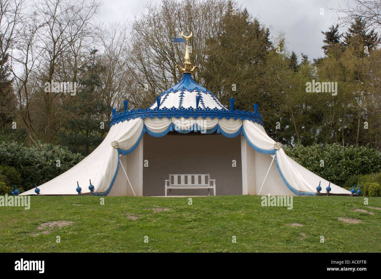 Painshill park turkish tent Stock Photo - Alamy