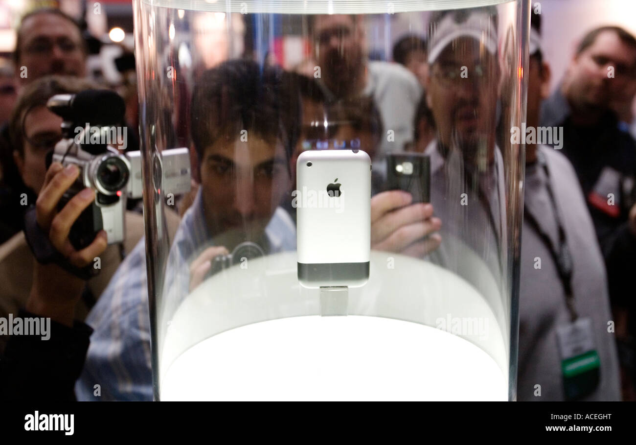 Photographers photograph the newly announced Apple iPhone Stock Photo ...