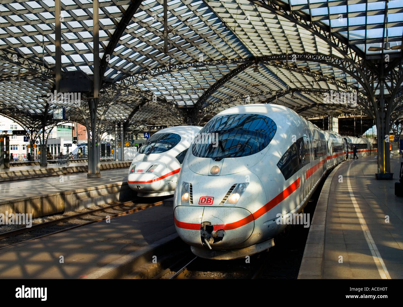 Trains in Cologne station, Germany Stock Photo - Alamy