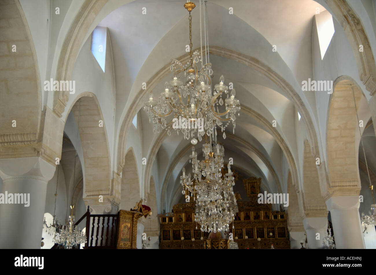 Cyprus Omodos Limassol district Interior of the Church of the Holy ...